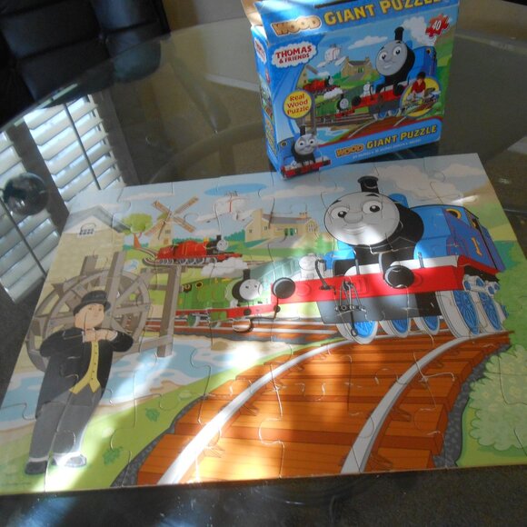 Cardinal | Toys | Thomas Friends Real Wood Giant Puzzle 4 Pieces 24x8 ...